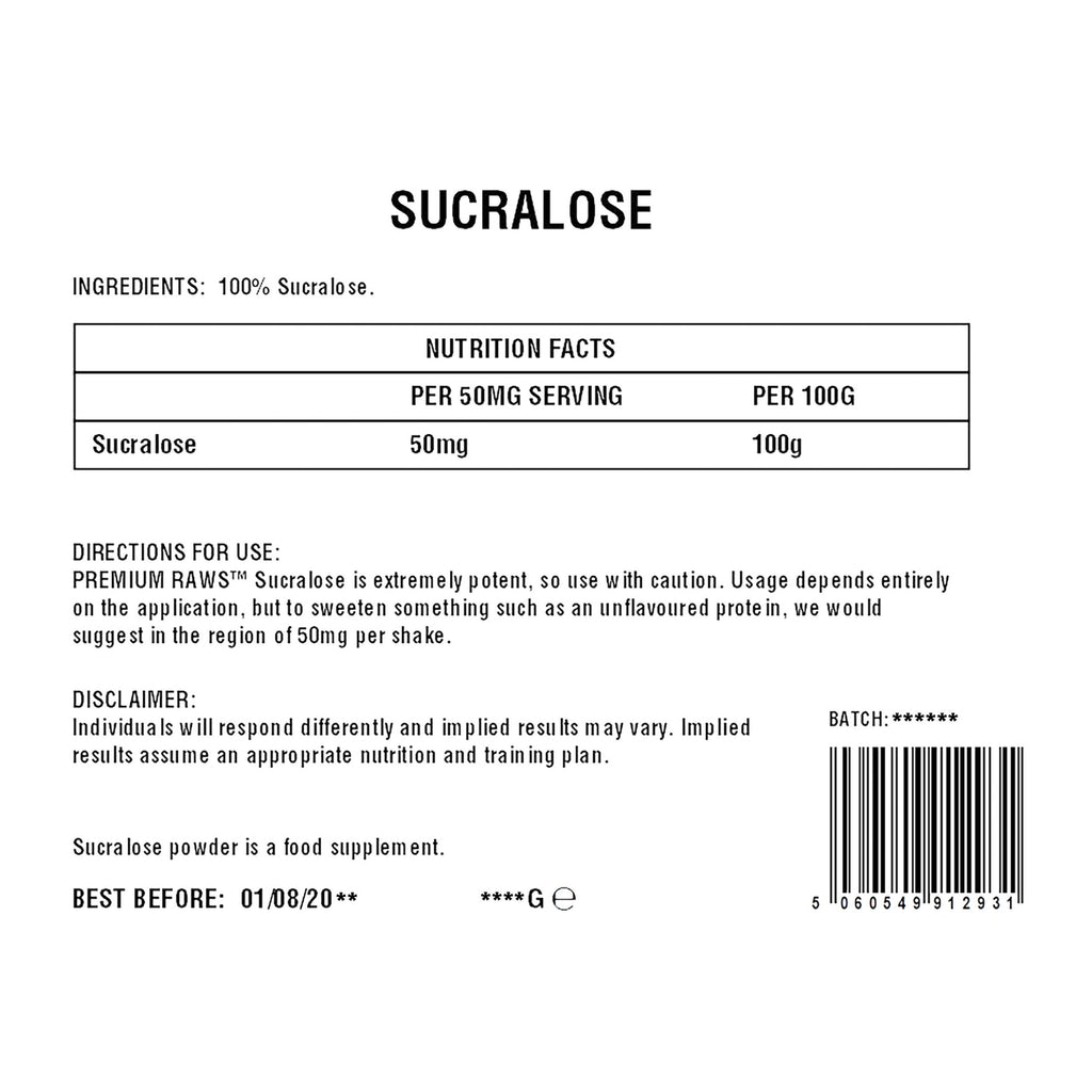Sucralose | Sugar Free Sweetener | 100% – Premium Raws
